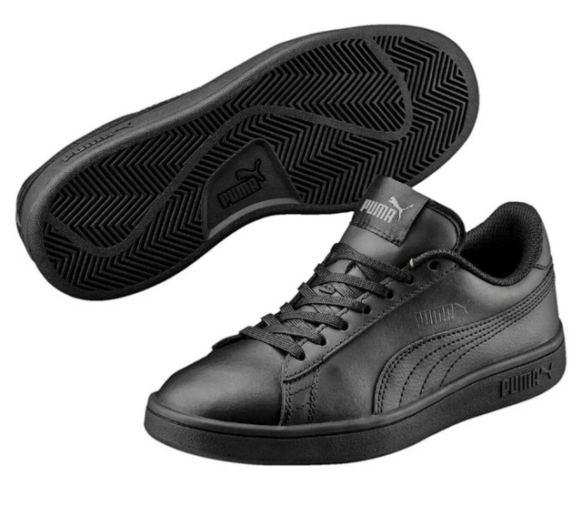 Kid's Black Puma Grade School Smash Soft Foam Optimal Comfort Sneaker ...