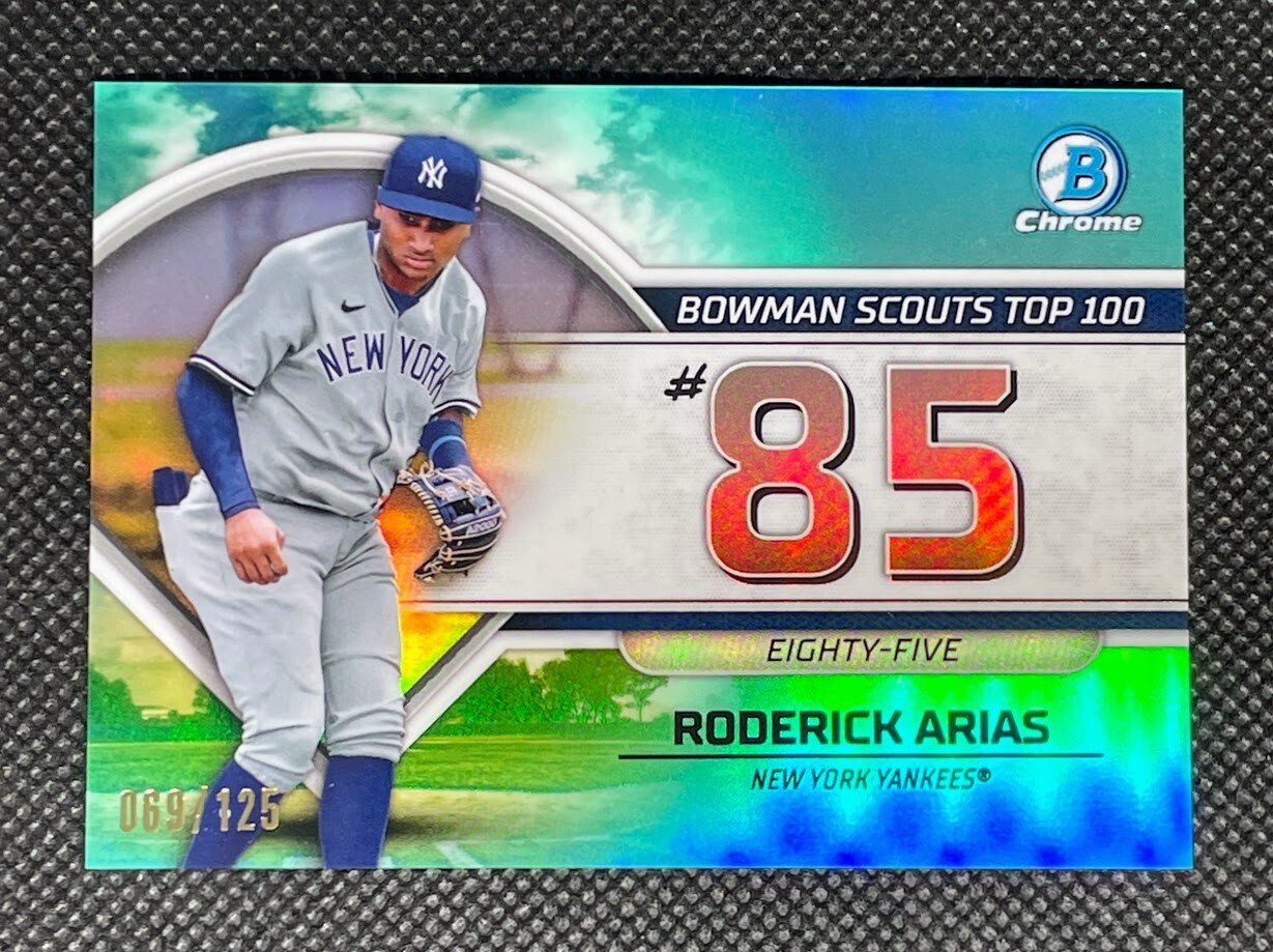 2023 Bowman Roderick Arias Top 100 Aqua Refractor #/125 BTP-85 | eBay