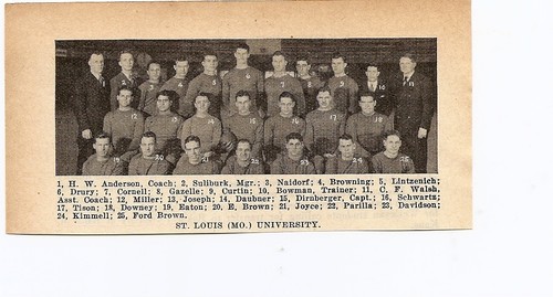 Saint Louis University Billikens St. Louis Missouri 1928 Football Team ...