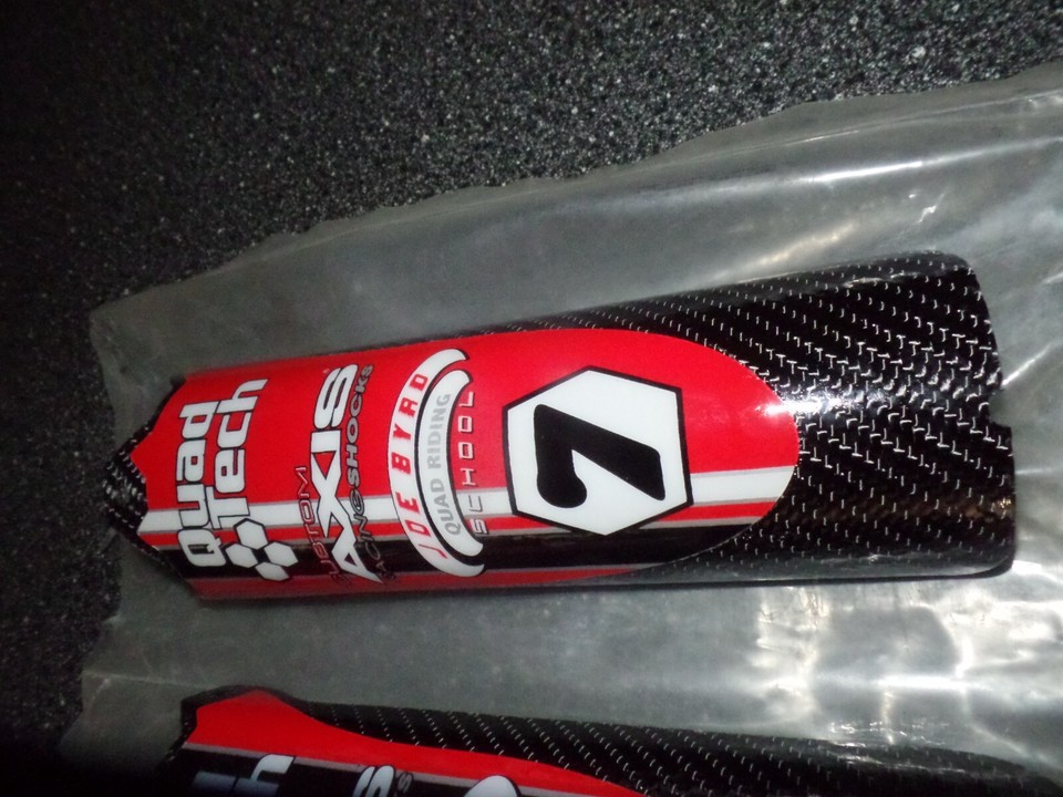 QUADTECH AXIS PROAIR CARBON FIBER FRONT SHOCK GUARDS HONDA TRX250R 450R ...