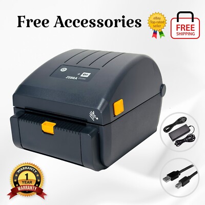Refurbished Zebra ZP230d Direct Thermal Barcode Label Printer USB 1 YR ...