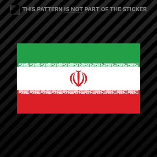 Iranian Flag Sticker Self Adhesive Vinyl Iran IRN IR | eBay