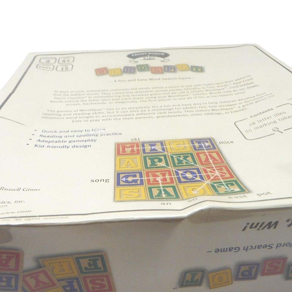 Word Spot Word Search Game Ages 4+ Homeschool Aid | eBay