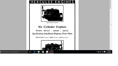 Chris Craft Hercules vintage engine manual specs adjustment for the ...