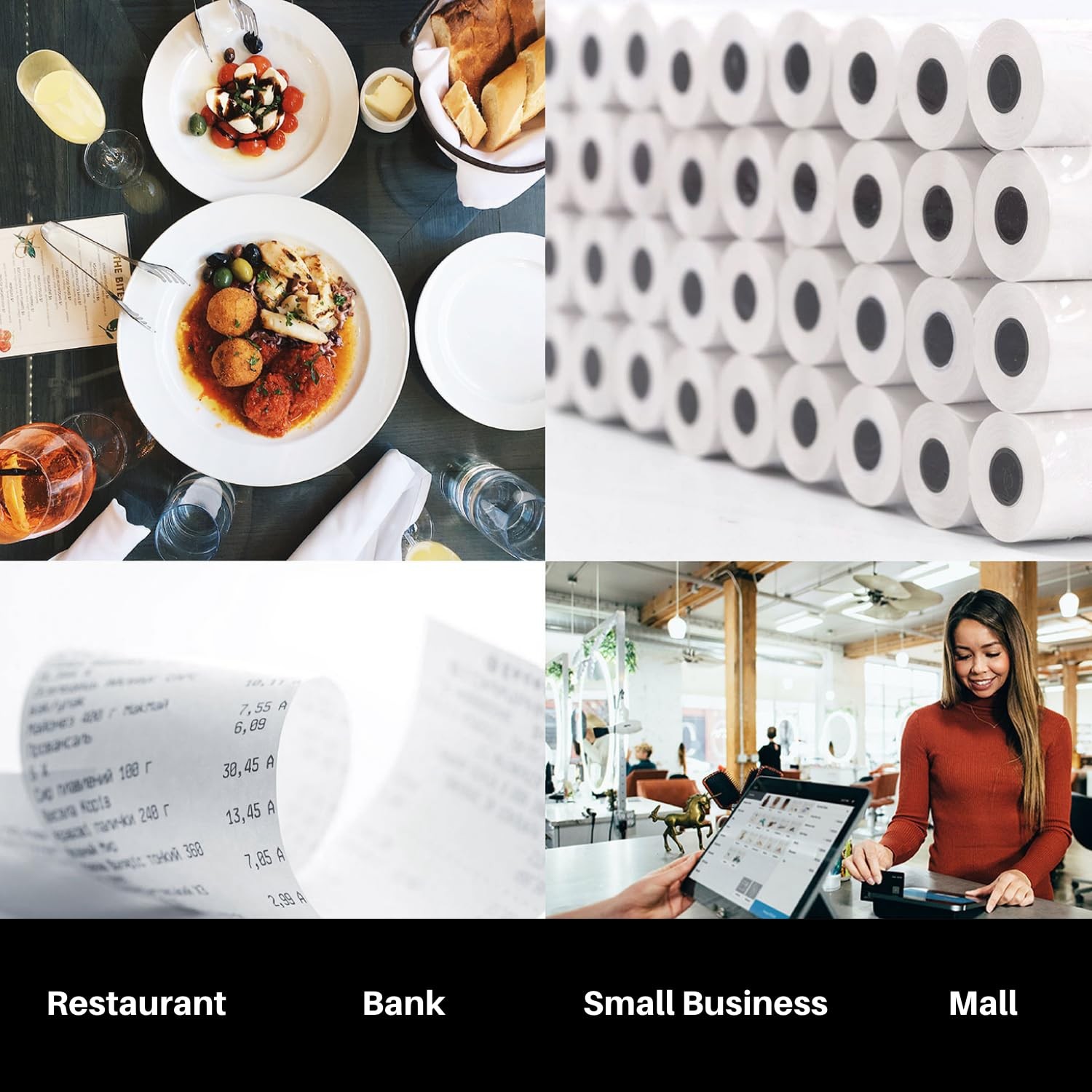 2 1/4” x 50' Thermal Paper Rolls - BPA FREE – MADE IN USA - Receipt ...