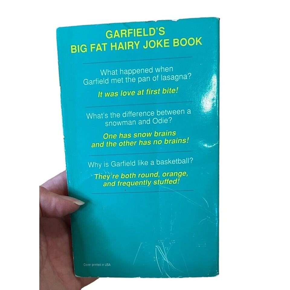 Garfield Big Fat Hairy Joke Book Paperback - 1994 1st Ed VTG Cat By ...