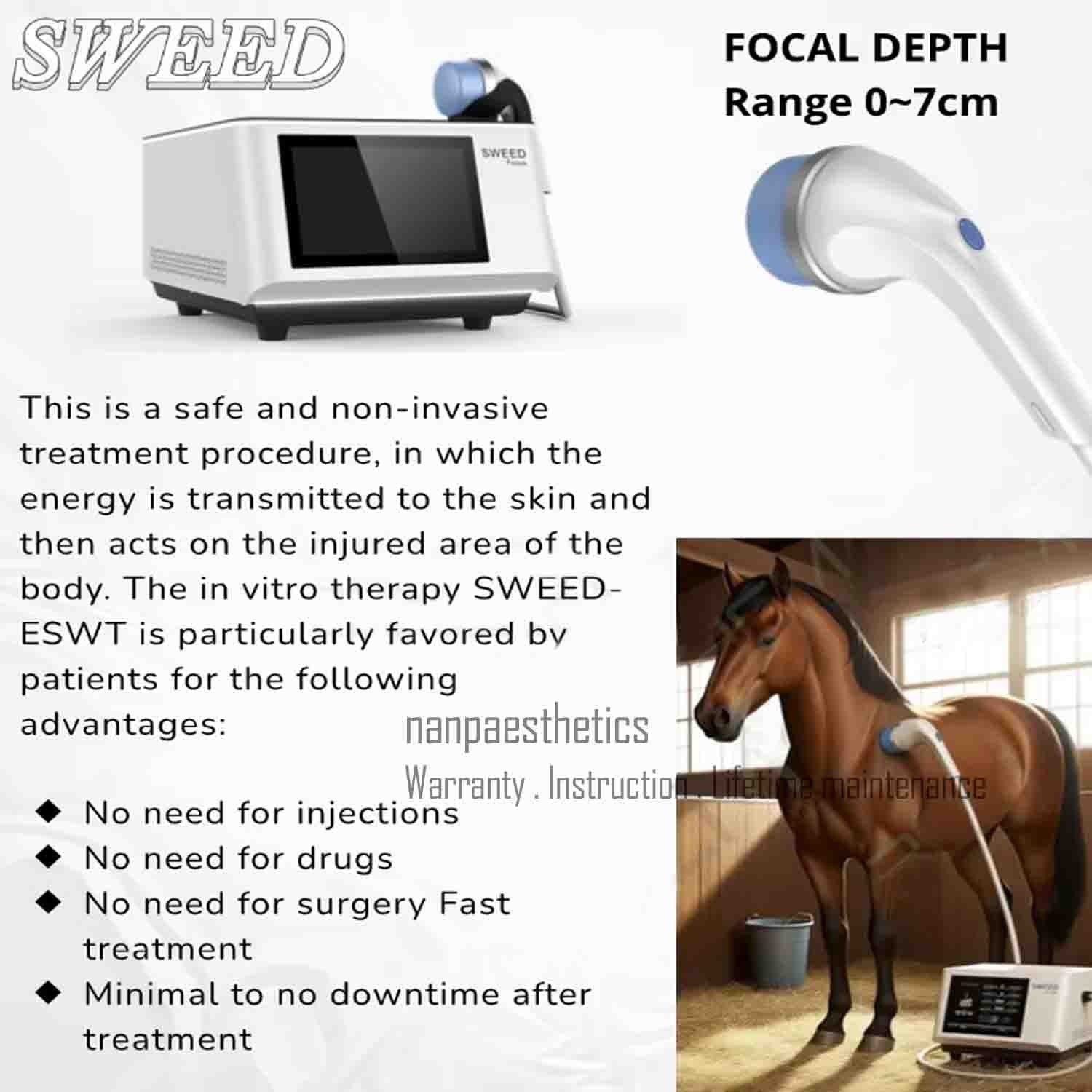 ESWT Focus Focused Shockwave Therapy Machine Pain Relief Physio ED ...