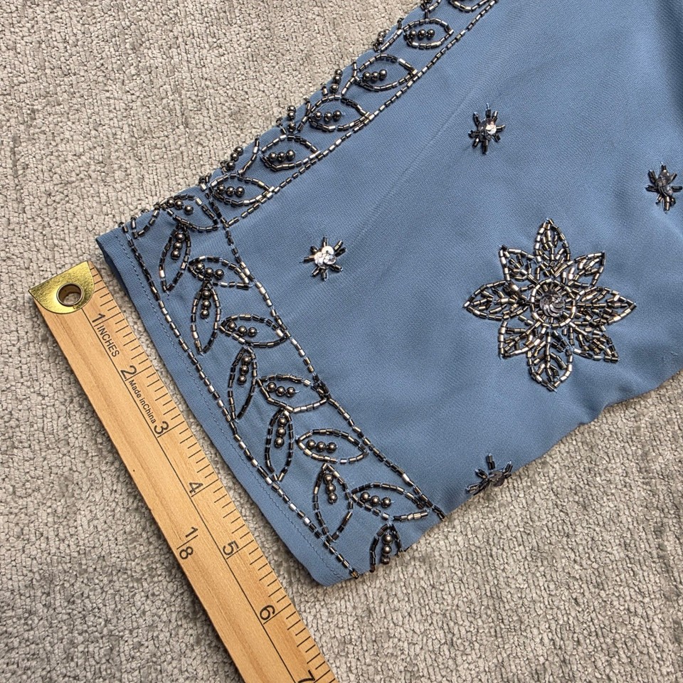 Attic Salt Handcrafted Blue Beaded Kimono Cardigan Boho Festival Size M ...