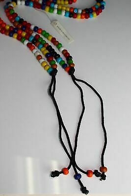 Vintage 50" Double Stranded Multi-Color Waist Beaded Tie Belt | eBay