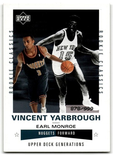 2002-03 Upper Deck Generations Vincent Yarbrough/Earl Monroe /999 ...