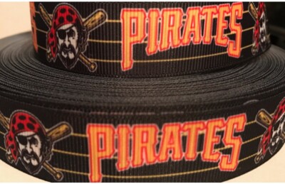 Pirates Ribbon - 7/8" Grosgrain Ribbon - Baseball Ribbon - Pittsburgh ...