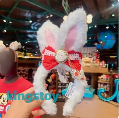 Disney park authentic Alice In Wonderland White Rabbit Ear Headband ...