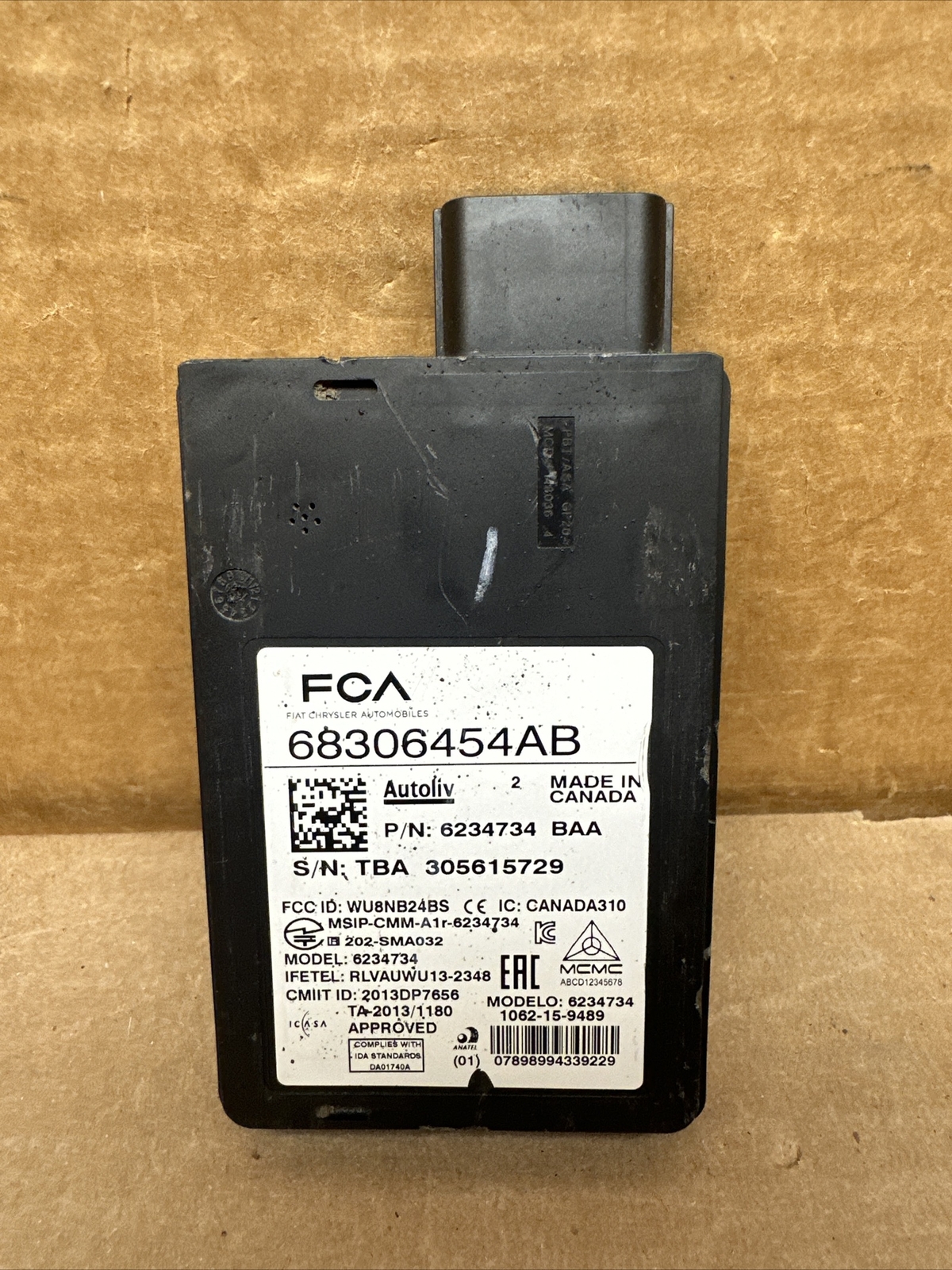 2017 - 2020 CHRYSLER PACIFICA BLIND SPOT RADAR MODULE SENSOR 68306454AB ...