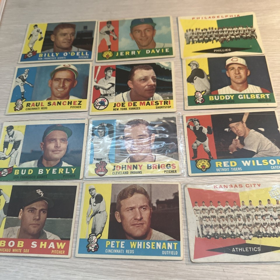 1960 topps baseball 36 Card Lot P/Vg | eBay