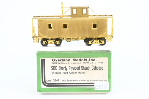 HO Brass OMI Overland Models Soo Line Shorty Plywood Sheath Caboose ...