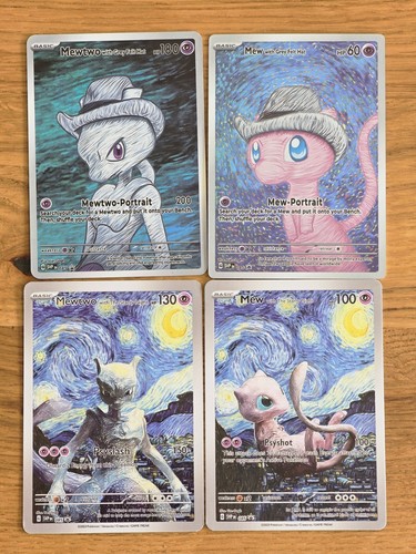 Mew Mewtwo Starry Night - Beautiful Moon - Van Gogh Hat - Promo Art No ...