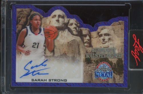 2026 Leaf Metal Mount Rushmore Shimmer Purple Sarah Strong 2/5 Auto ...