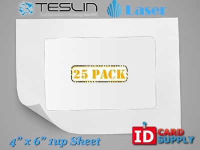 Teslin® Synthetic Paper - 4" x 6" Perforated 1-Up Laser Sheet | Pack of ...