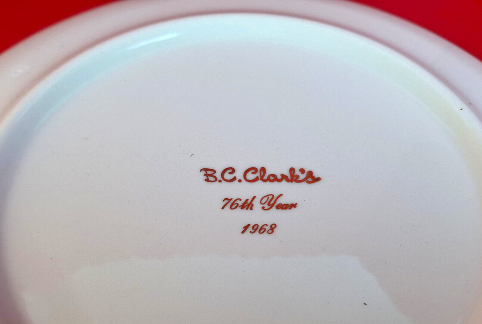 B.C. Clark Jewelers 1968 Christmas Plate 76th Year Limited Edition ...