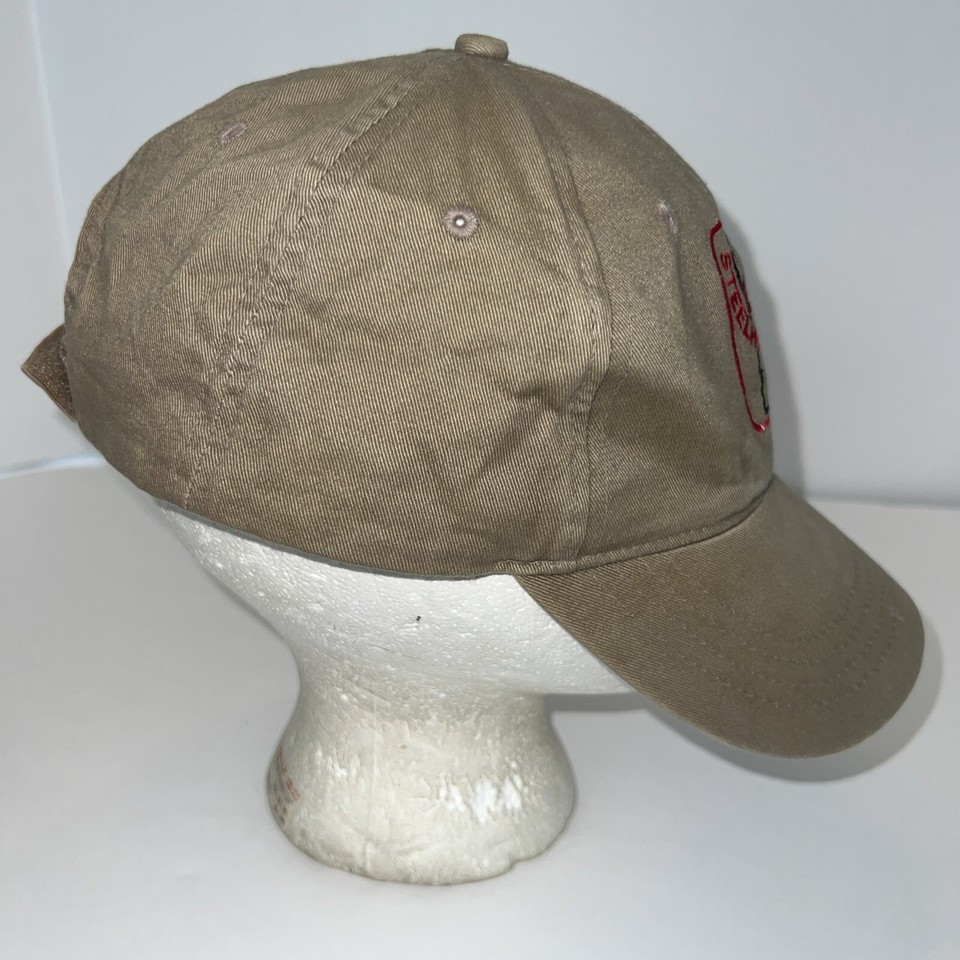 Michiana Steelheaders Tan Hat Cap w Indiana State Outline in Red/Black ...