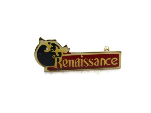 Renaissance Lettered Pin Red Blue & Gold Tone | eBay