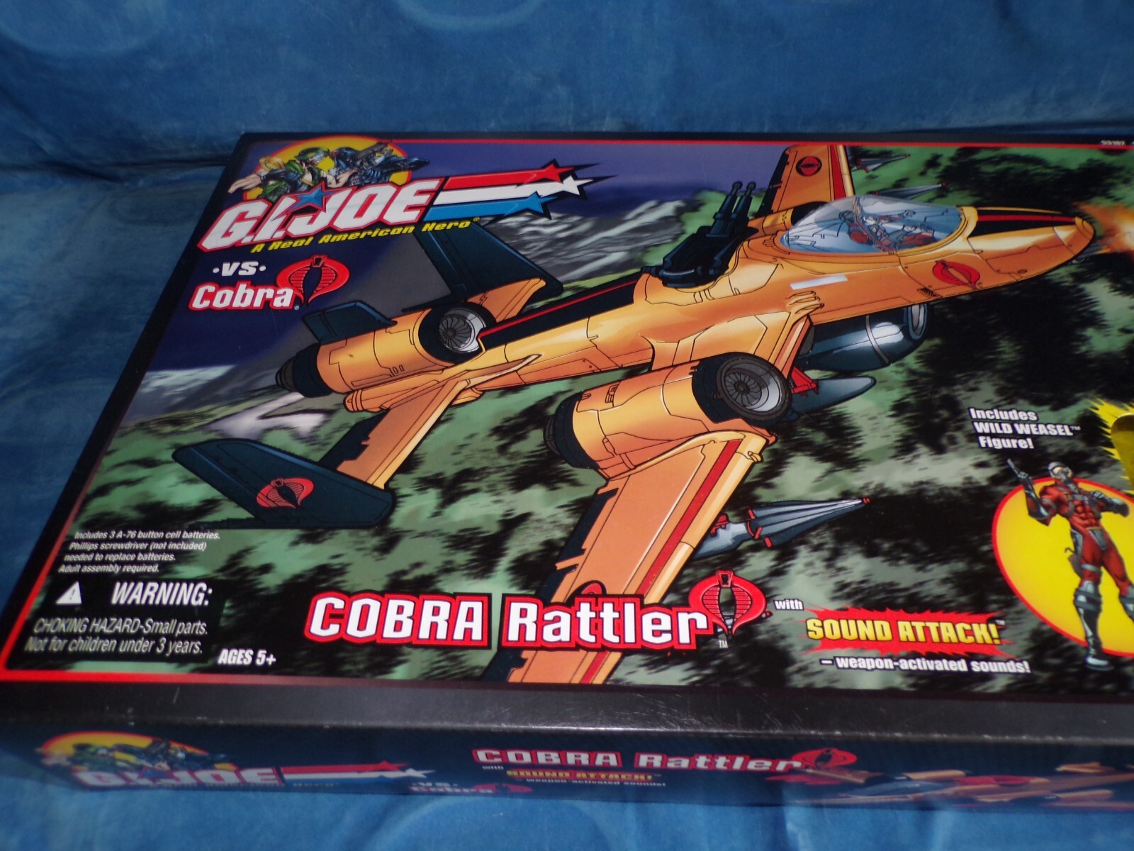 GI Joe Cobra Rattler sound attack & Wild Weasel figure 2002 NIOB Hasbro ...