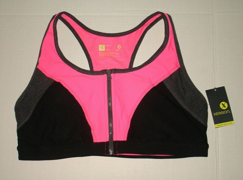 XERSION SPORTS Bra PINK GRAY BLACK RACERBACK XL | eBay