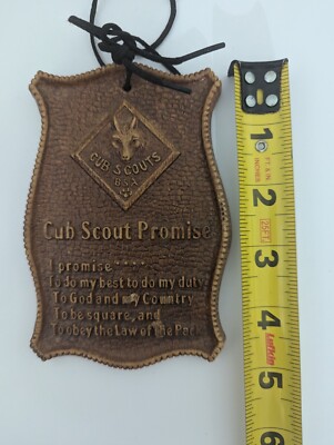 Vintage Original Cub Scout Promise Plaque Wall Hanging Memorabilia | eBay