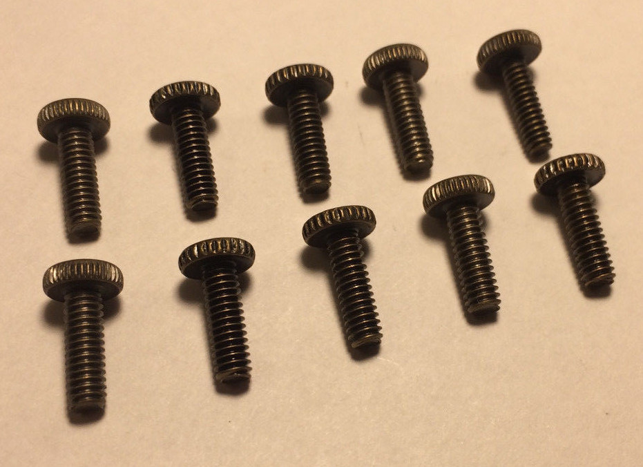 New Lot Of 10 Steel 1/2" Long Antique Brass Finish Thumbhead Screws 8/ ...