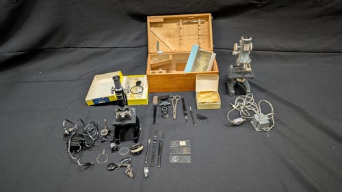 Milben and Monolux Lot of 2 Microscopes and Microscope Accessories | eBay