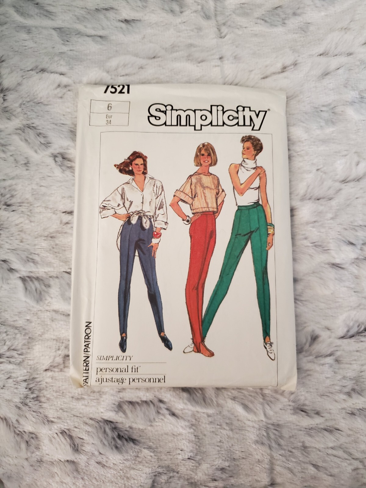 Simplicity Vintage Sewing Pattern 7521 Misses' Stirrup Pants - Uncut | eBay