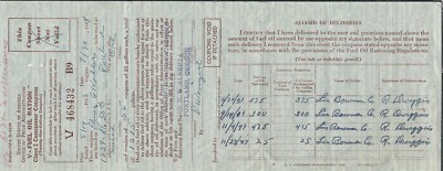 1944 V-Fuel Oil Ration Class 3 Consumer Coupon (47215) | eBay