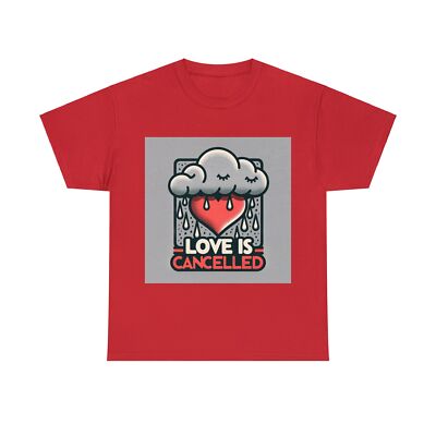Love is Cancelled Cloud Heart Tee - Unique Anti-Valentines Day Shirt | eBay