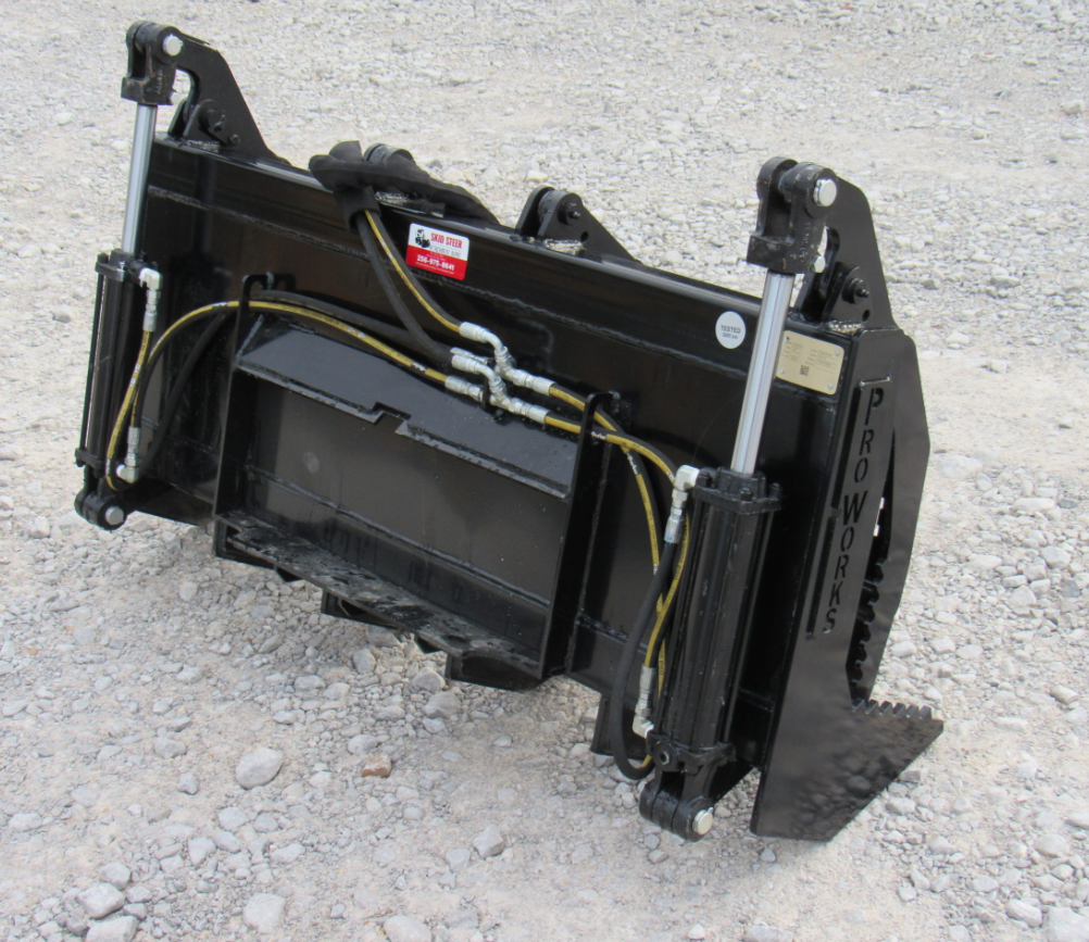 48" Root Rake Clam Grapple Attachment Fits Mini Skid Steer | eBay