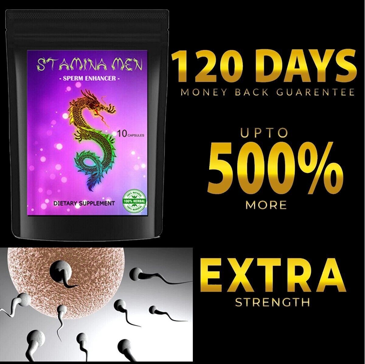 Stamina Man Sperm Enhancer Dietary Supplement | 100% Natural ...