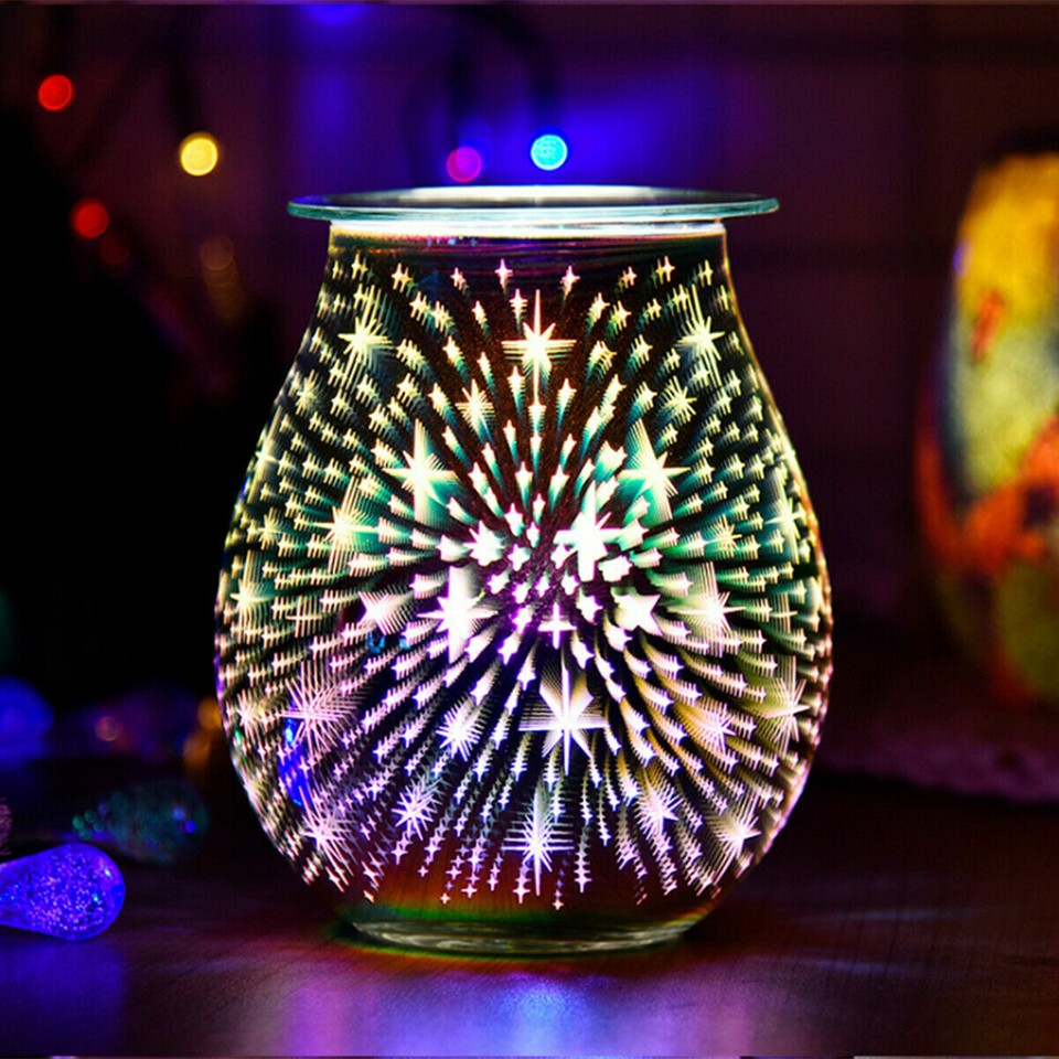 Aroma Electric Wax Melt Burner Firework Glass Lamp Night Light Diffuser ...