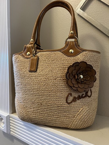 coach bag straw with - Gem