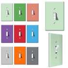 1-Gang Single Toggle Light Switch Wall Plate Decor Cover - Solid color ...