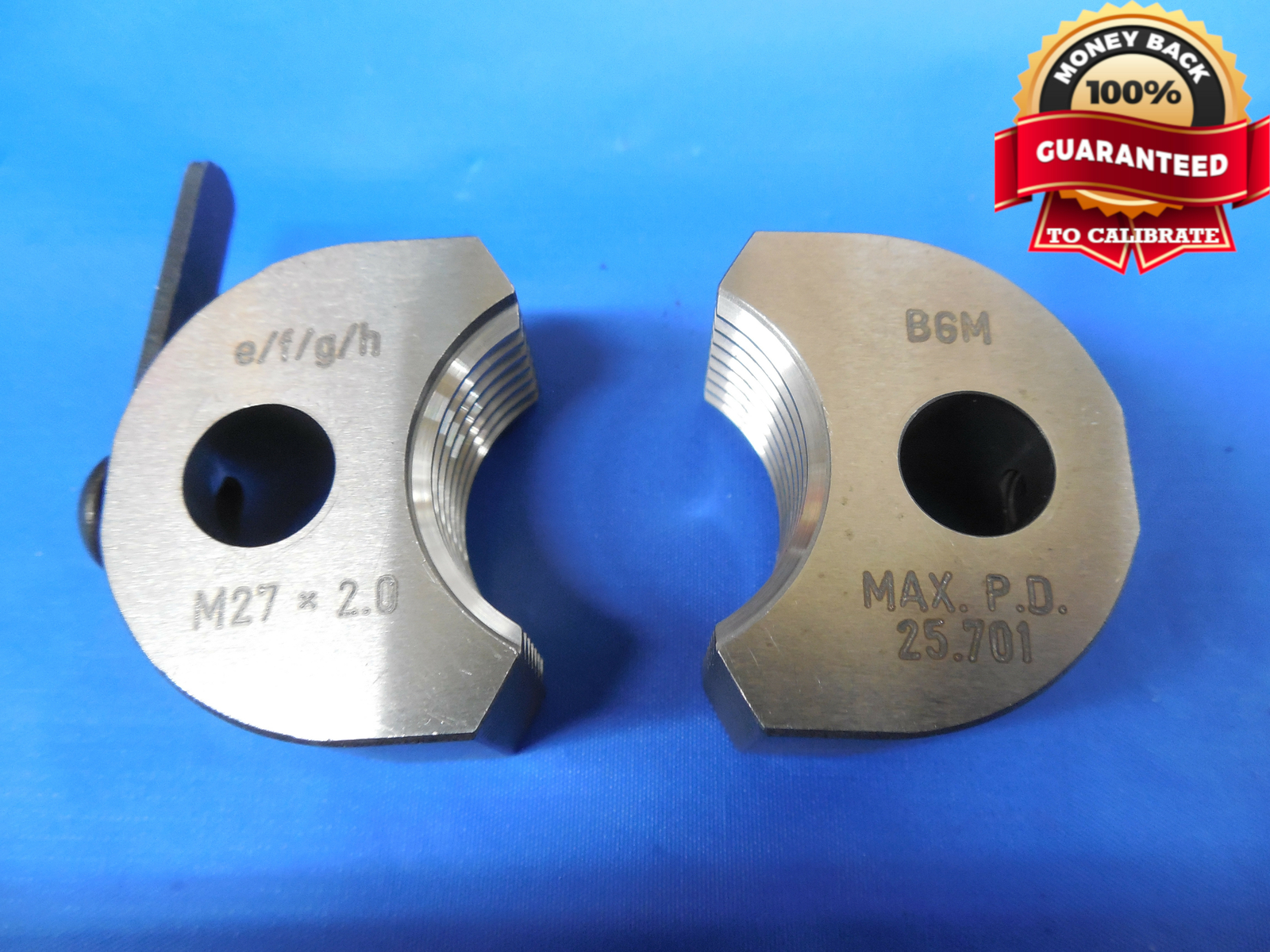 JOHNSON GAGE EXTERNAL THREAD COMPARATOR BGM SEGMENT M27 X 2.0 6g PD 25. ...