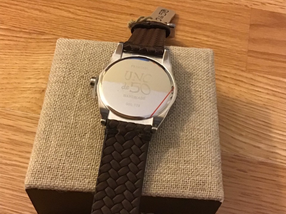 NWT Uno de 50 Men’s Brown Large White Face Watch -Please Read “Un ...