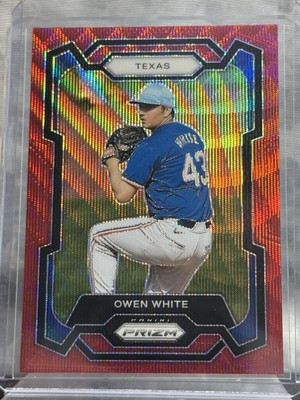 2024 Panini Prizm Baseball Ruby Wave #237 Owen White Texas Rangers | eBay