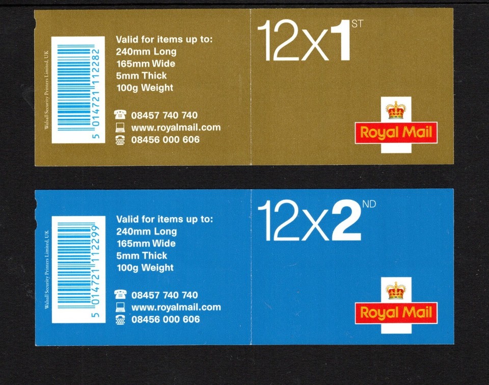 BLANK LABEL DUMMY 1st & 2nd BARCODE STAMP BOOKLET | eBay