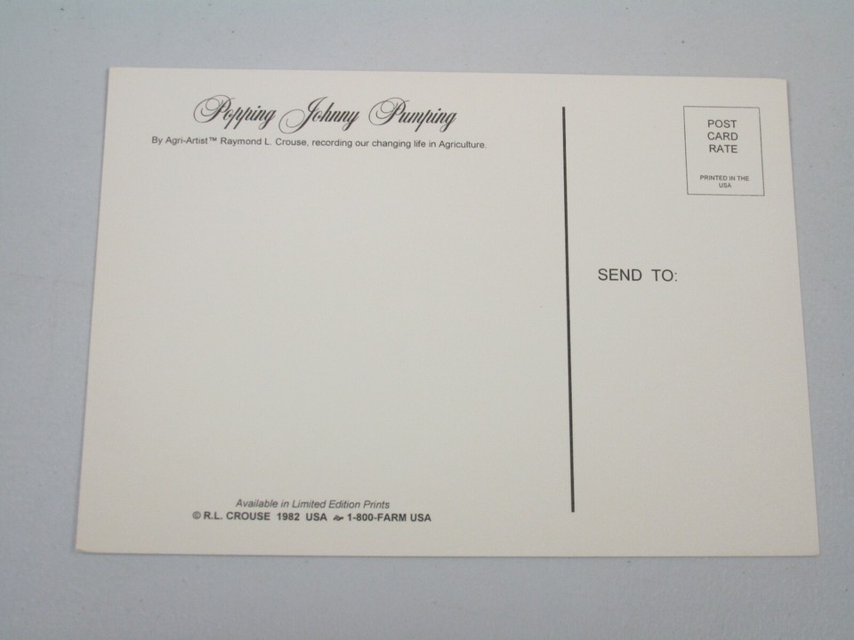 PP34 Postcard John Deere JD Tractor Popping Johnny pumping Raymond ...