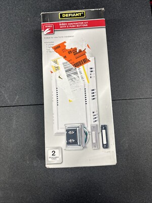 Defiant Wired Delux Contractor Doorbell Kit with 2 Wired Push Buttons ...