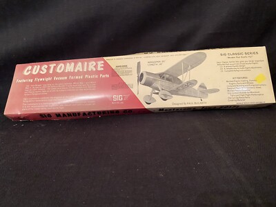 Vintage SIG Classic Series Customaire Balsa Model Airplane Kit FF-26 ...