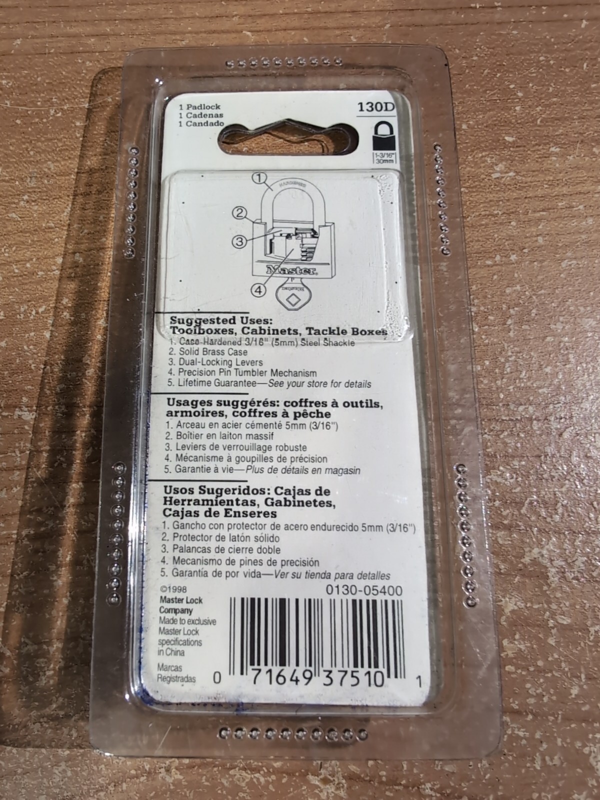 Master Lock 130D Padlock Corrosion Resistant With Keys | eBay