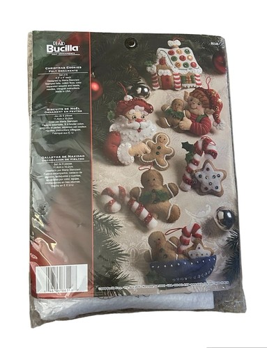Bucilla Christmas Cookies Felt Ornament Kit 86148 Christmas Tree 4.5x4 ...