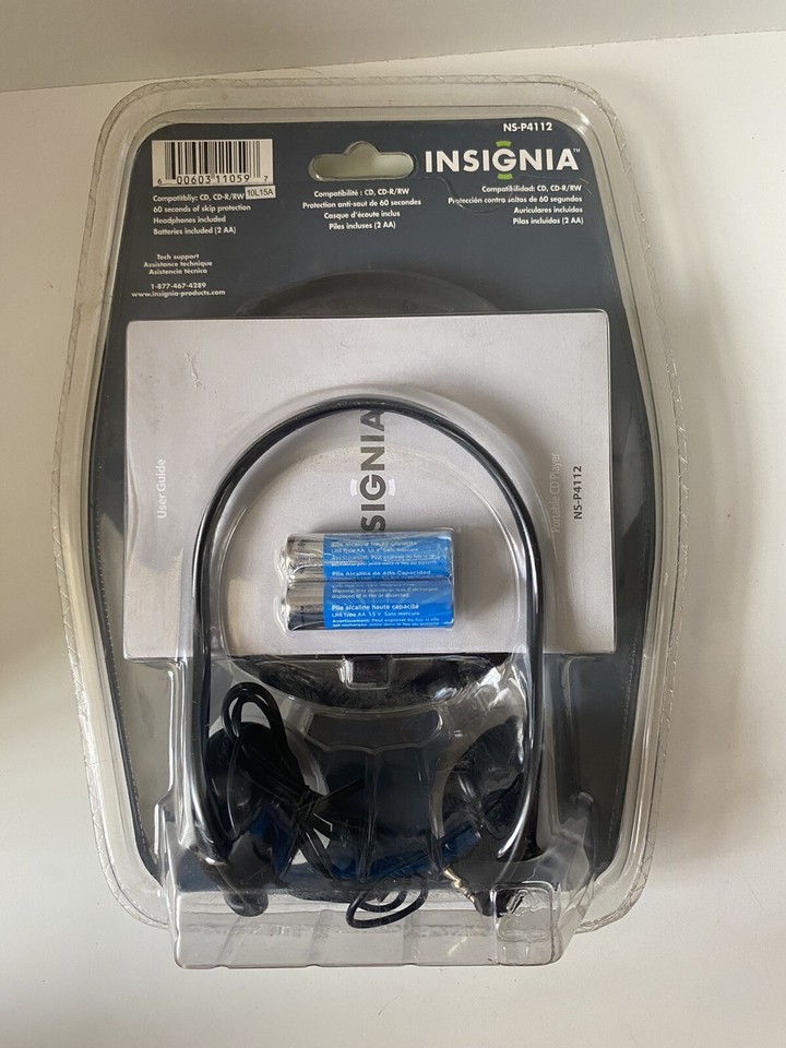 Insignia Portable CD Player NS-P4112 60 Sec Anti-Shock Black Gray New ...