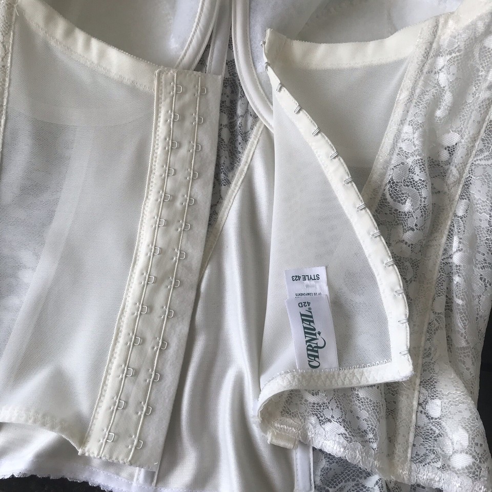 Carnival Lace Full Coverage Torsolette Strapless Bustier Size 42D ...