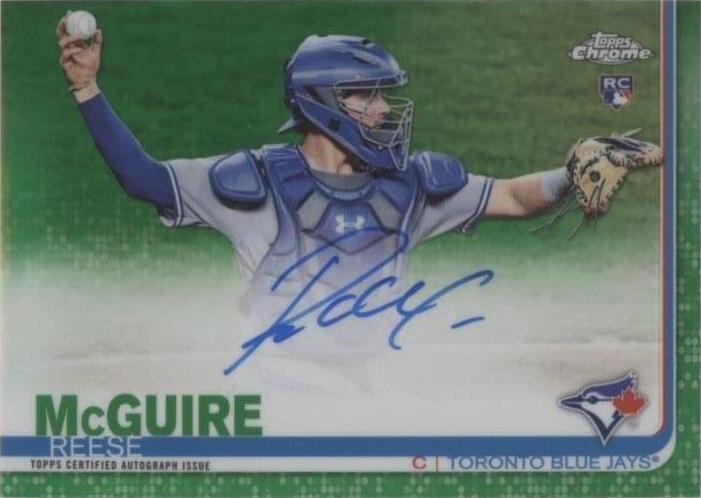 2019 Topps Chrome - Rookie Autographs Reese McGuire #RA-RM Green ...